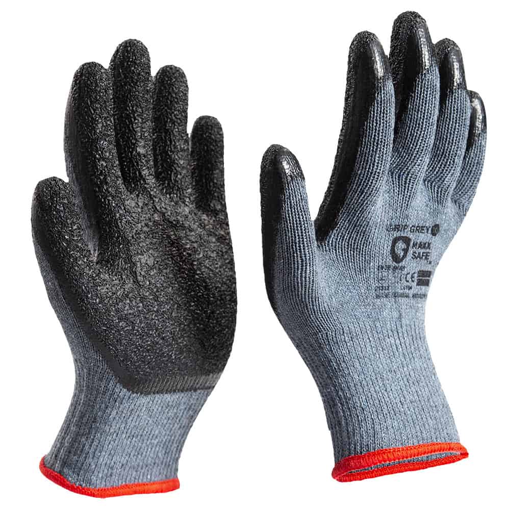 Mănuși Protecție, Latex, G121 GRIP GREY 🛡️ Prindere Sigură!